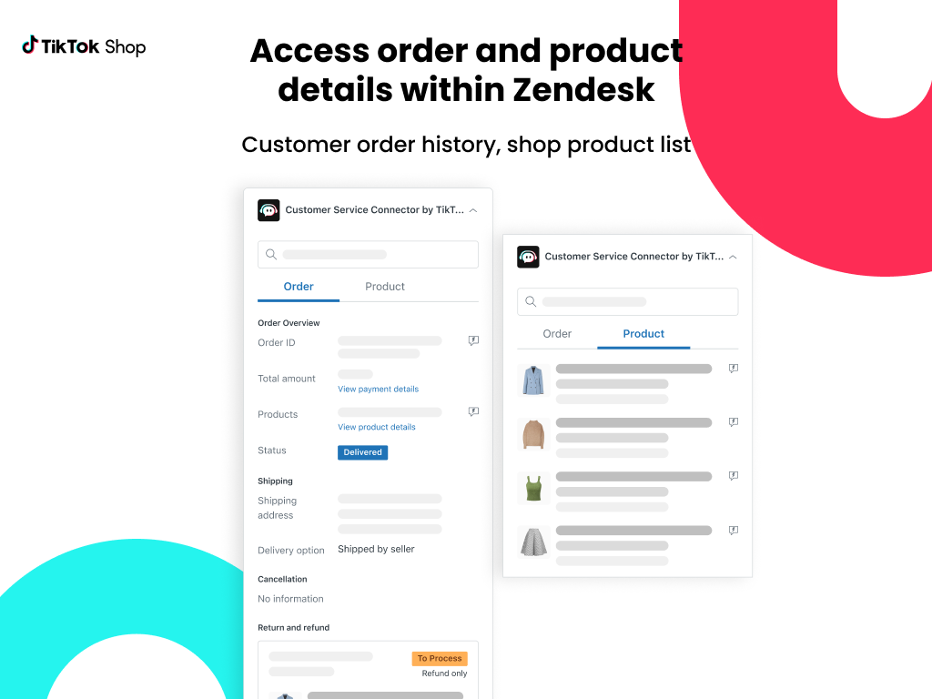 Zendesk for TikTok Shop App Integration with Zendesk Support